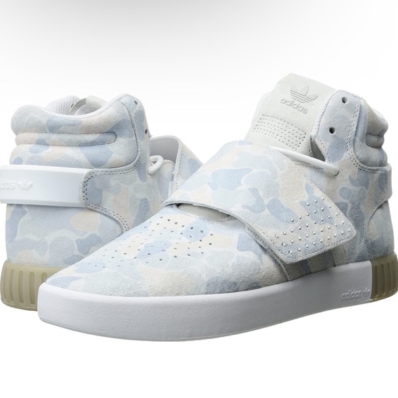 adidas | Shoes | Adidas Tubular Invader Strap White Duck Camo Size 8 ...
